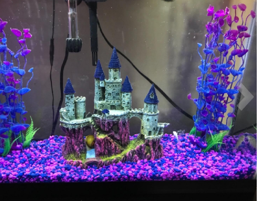 Aquarium Ornaments Resin Big Castle Decorations Fish Tank Magic Castle ...