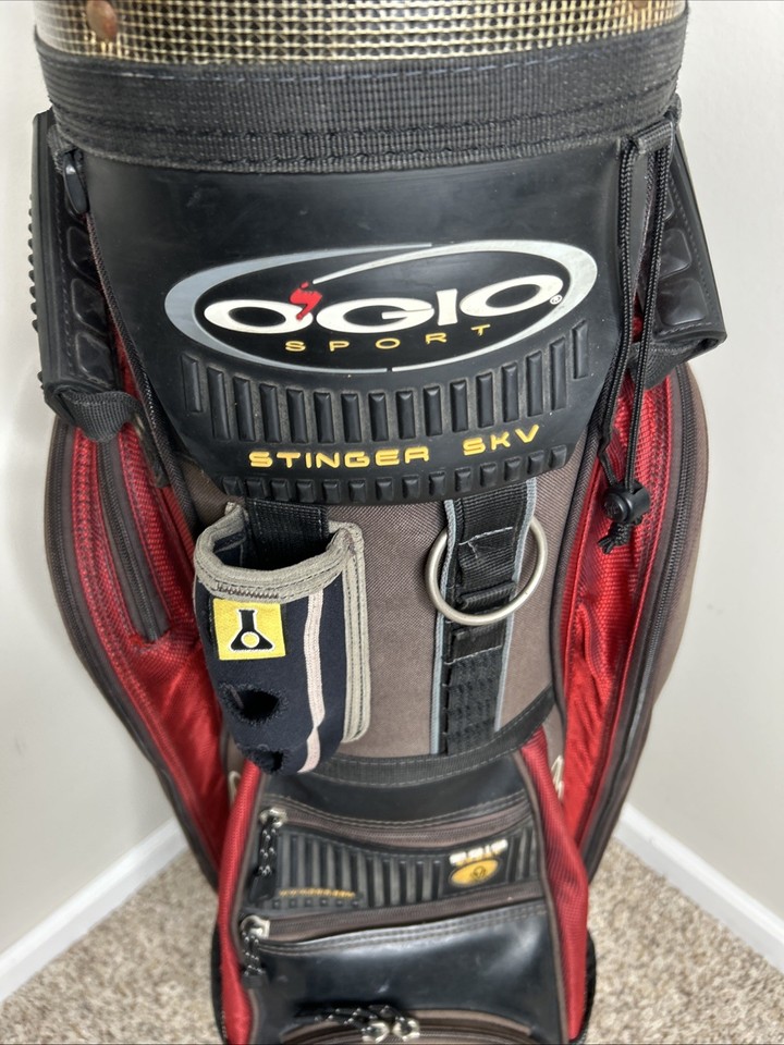 OGIO Stinger SKV Golf Club Bag Cart Carry Strap 10 Way Red Black 36” | eBay