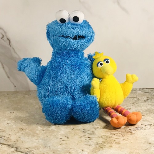 VINTAGE GUND MINI BIG BIRD & SESAME STREET COOKIE MONSTER PLUSH BUNDLE ...