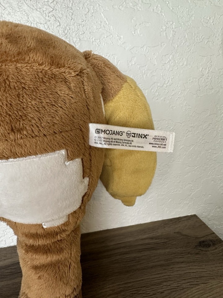 Minecraft Mojang Jinx Brown & White Horse 17" Large Plush Stuffed ...