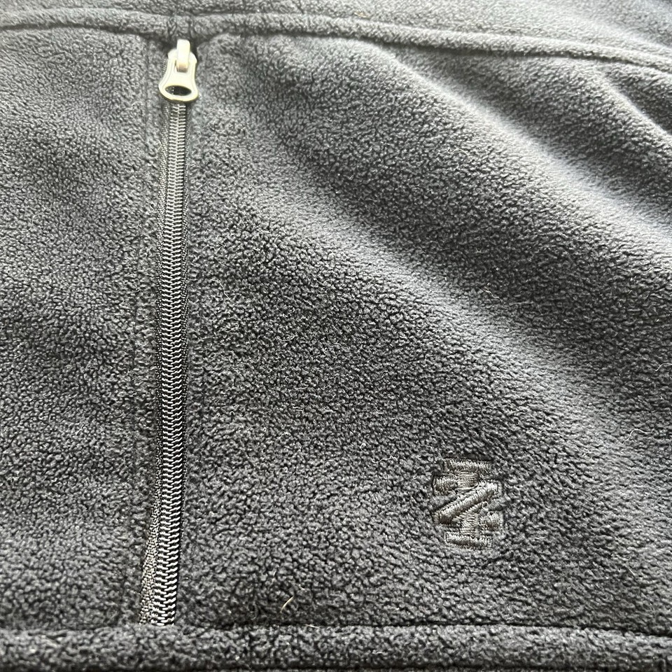IZOD PerformX Fleece Vest Black Full Zip Athletic Outdoor Layer Men’s ...