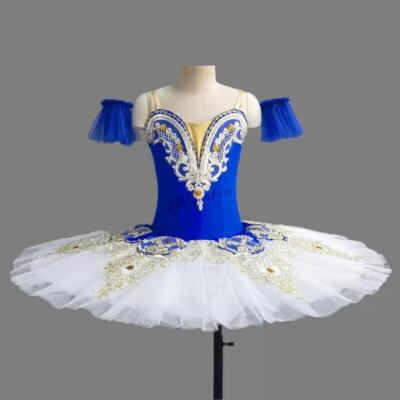 Girls Flower Professional Ballet Dress Swan Sling Fluffy Dress Party ...