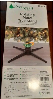 Evergreen Classics Rotating Electric Metal Christmas Tree Stand | eBay