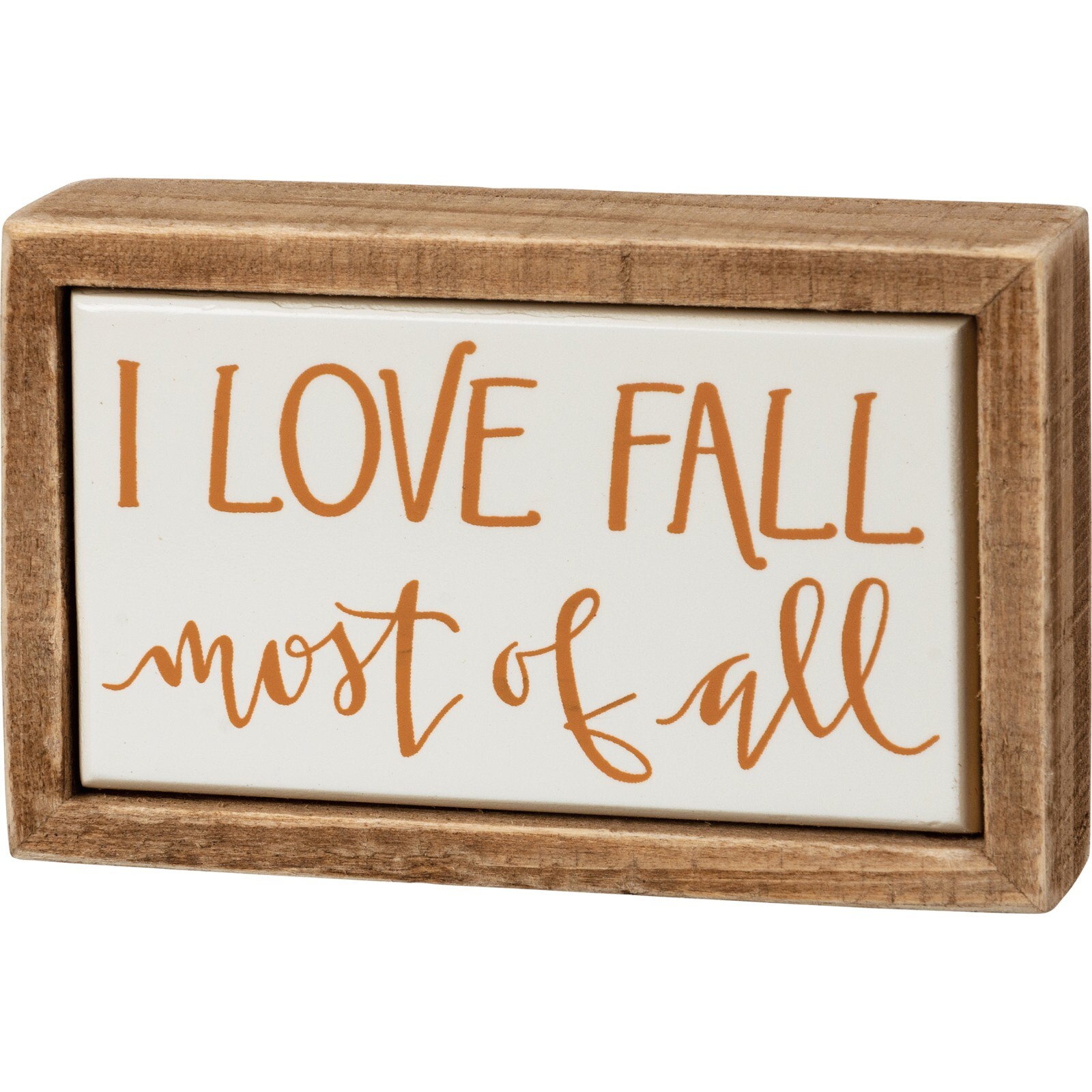 "I Love Fall Most of All" by PBK Fall Mini Box Sign Wooden 4" x 2.50 ...