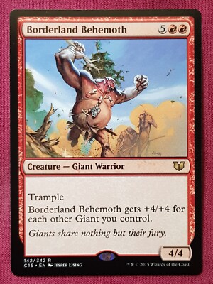 Magic The Gathering COMMANDER 2015 C15 BORDERLAND BEHEMOTH red card MTG ...