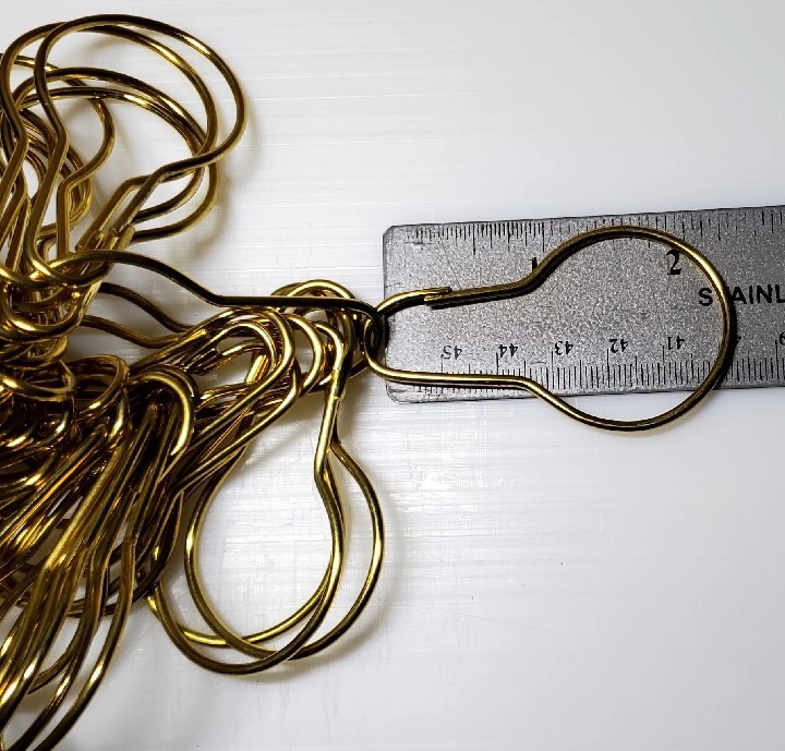 46 pc Closeable Brass Curtain Hook Rings 2¼" | eBay