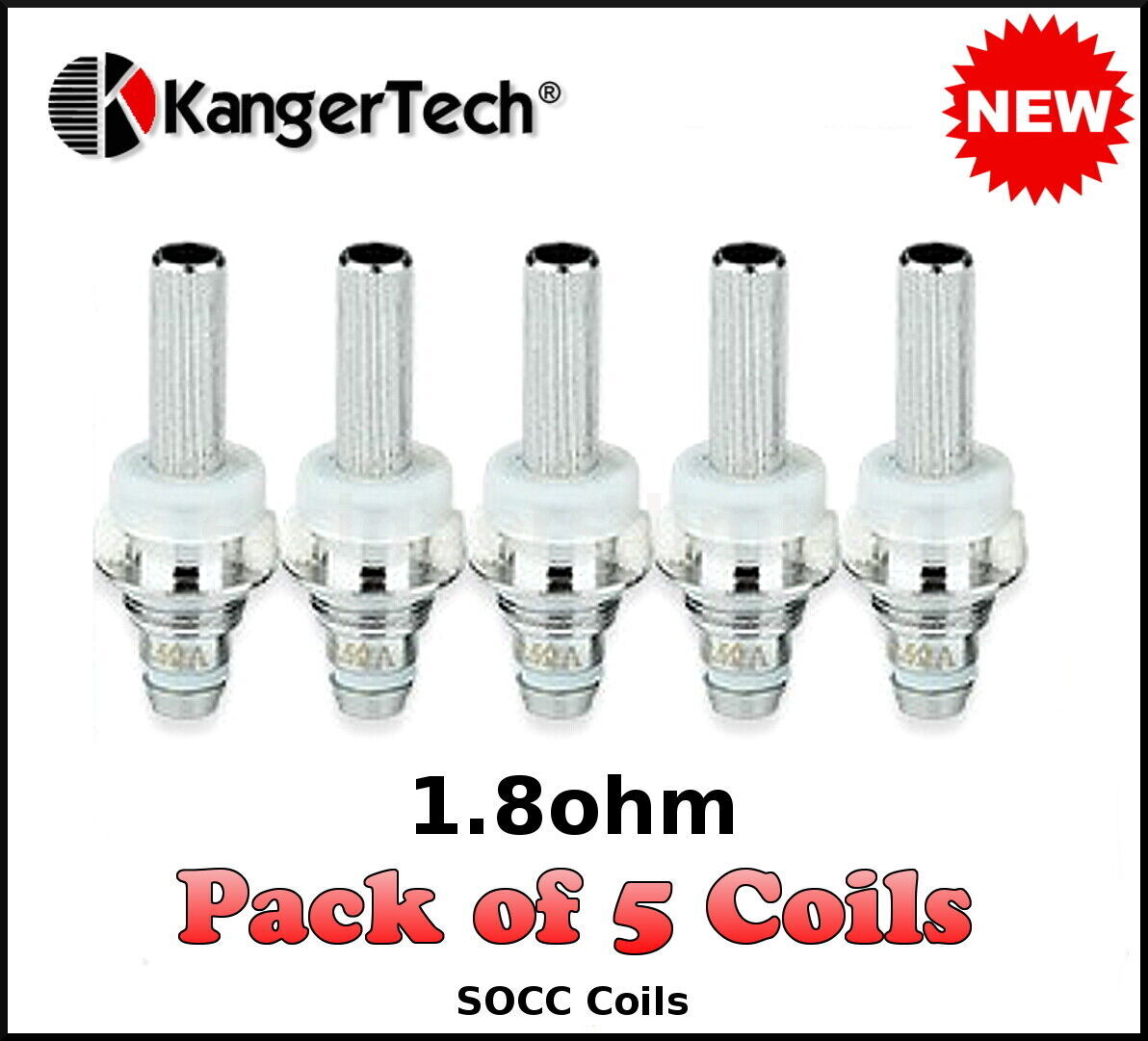 KangerTech SOCC BCC Coils For EVOD, UniTank, ProTank (5 Pack) - 100% ...