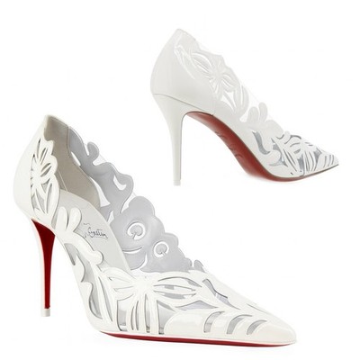 Christian Louboutin Bridal Apostropha Petunia Patent Leather Pumps Size ...