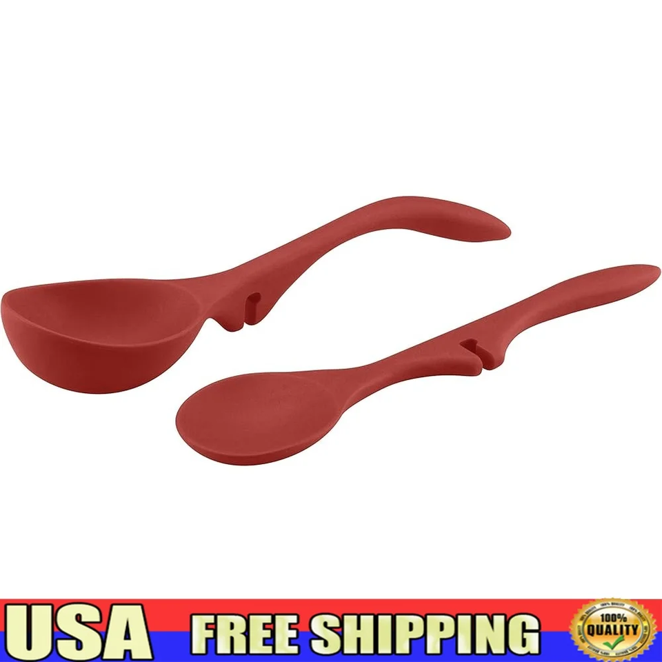 Clever Design 2-Piece Lazy Tools Set Silicone Heat Safe Dishwasher Safe Kitchen | eBay