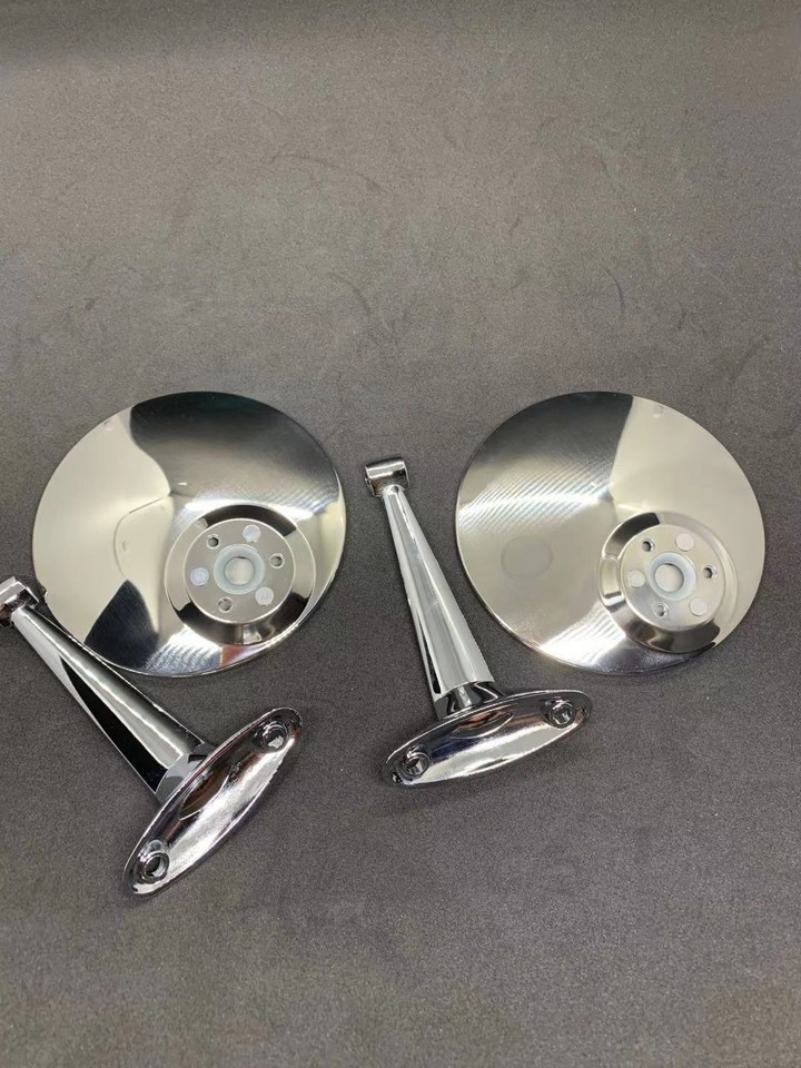 UNIVERSAL 2xLucas Style Classic Car Adjustable MINI Chrome Door or Wing ...