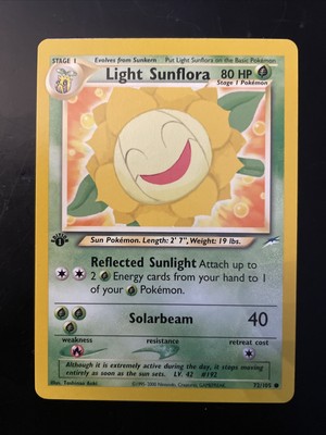 1st Edition Light Sunflora 72/105 - Neo Destiny - Near Mint | eBay