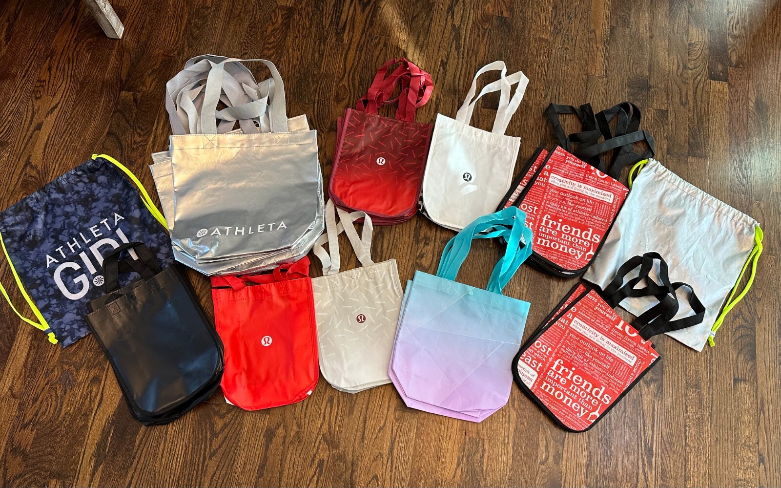 LULULEMON IVIVVA ATHLETA Reusable Logo Tote Shopping Bag Various Colors ...