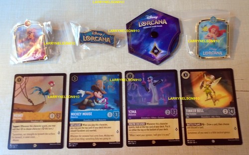DISNEY LORCANA FOIL PROMO CARD SET MICKEY YZMA HEIHEI PINS COUNTER ...