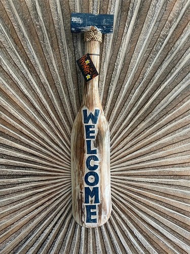 NEW Balinese Wooden Paddle WELCOME Sign - Bali Oar WELCOME Sign | eBay ...