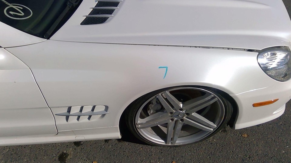09 10 11 12 MERCEDES S-CLASS Right Passenger Side White Fender PAINT ...