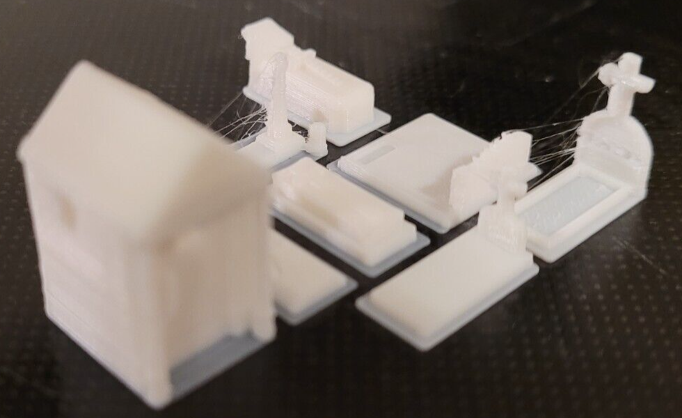 N Scale Cemetery Graveyard Tombstones Crypt Railroad Train Models 8 ...