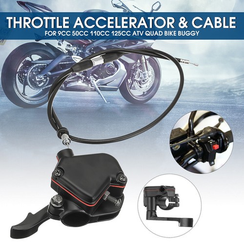 Thumb Throttle Accelerator & Cable For 50cc 110cc 125cc ATV Quad Bike ...