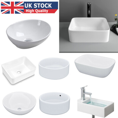 Ceramic Bathroom Vanity Bathroom Basin Sink Hand Wash Counter Top Wall ...