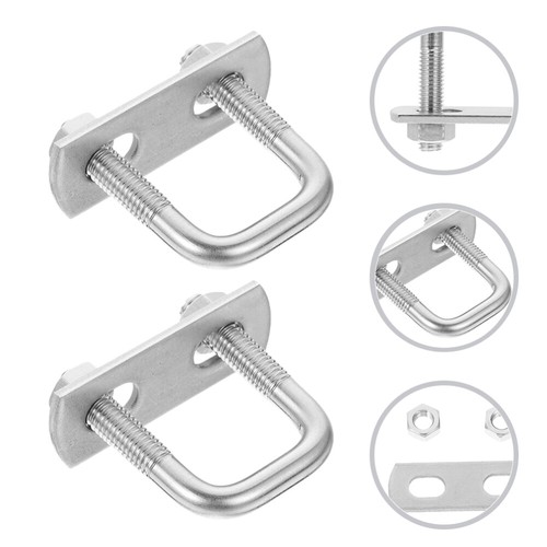 2 Pcs U-shaped Bolts Stainless Clamps Bolts Right Angle U Shape Bolts ...
