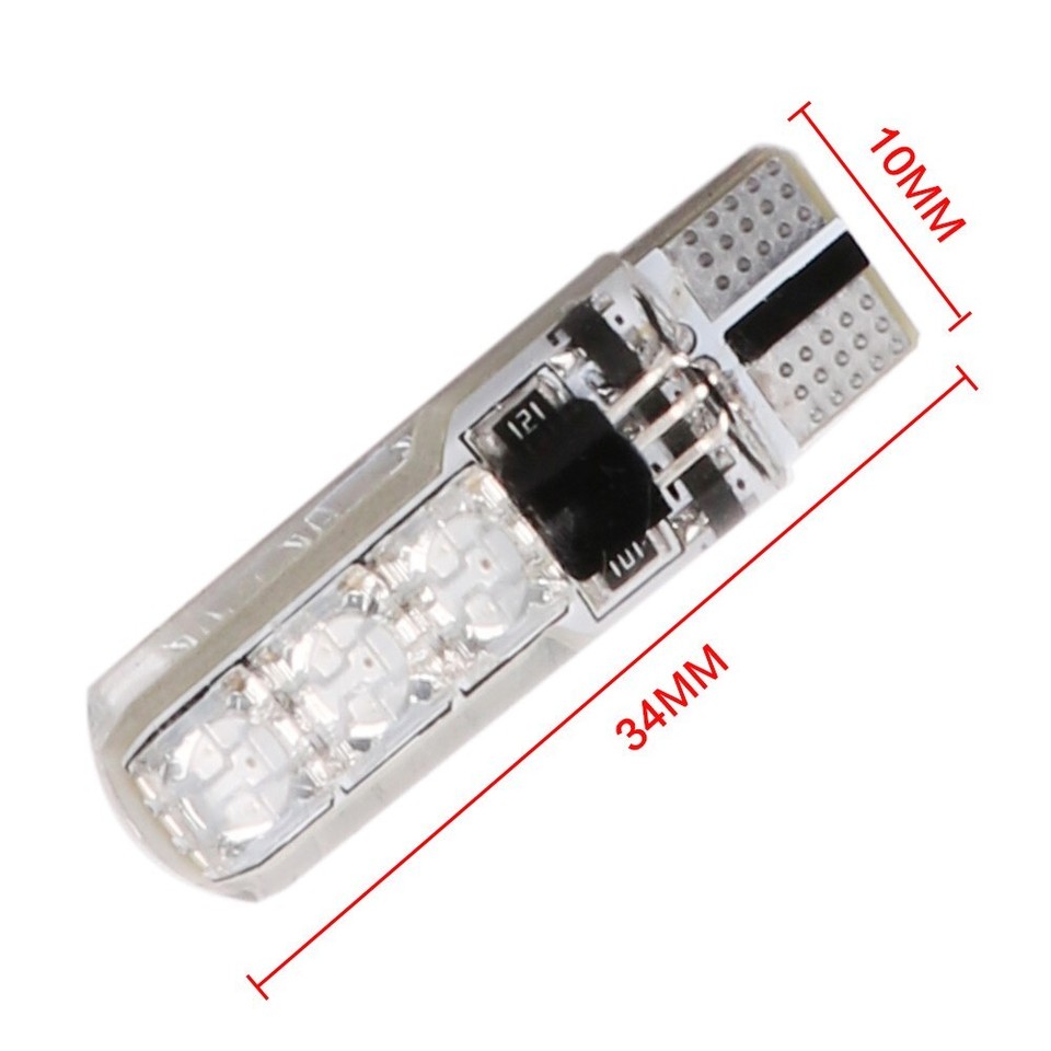 Multi-Color 194 168 T10 RGB LED Bulbs W/RF Remote Control For Car ...