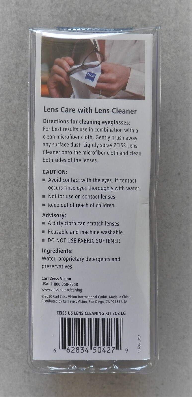 ZEISS Lens Cleaning Kit - Premium Microfiber Cloth + Lens Cleaner Spray ...