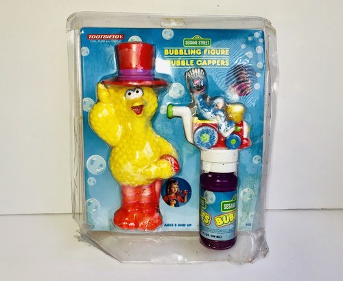 Sesame Street Big Bird and Elmo Bubbling Bubbles Figure Set Vintage ...