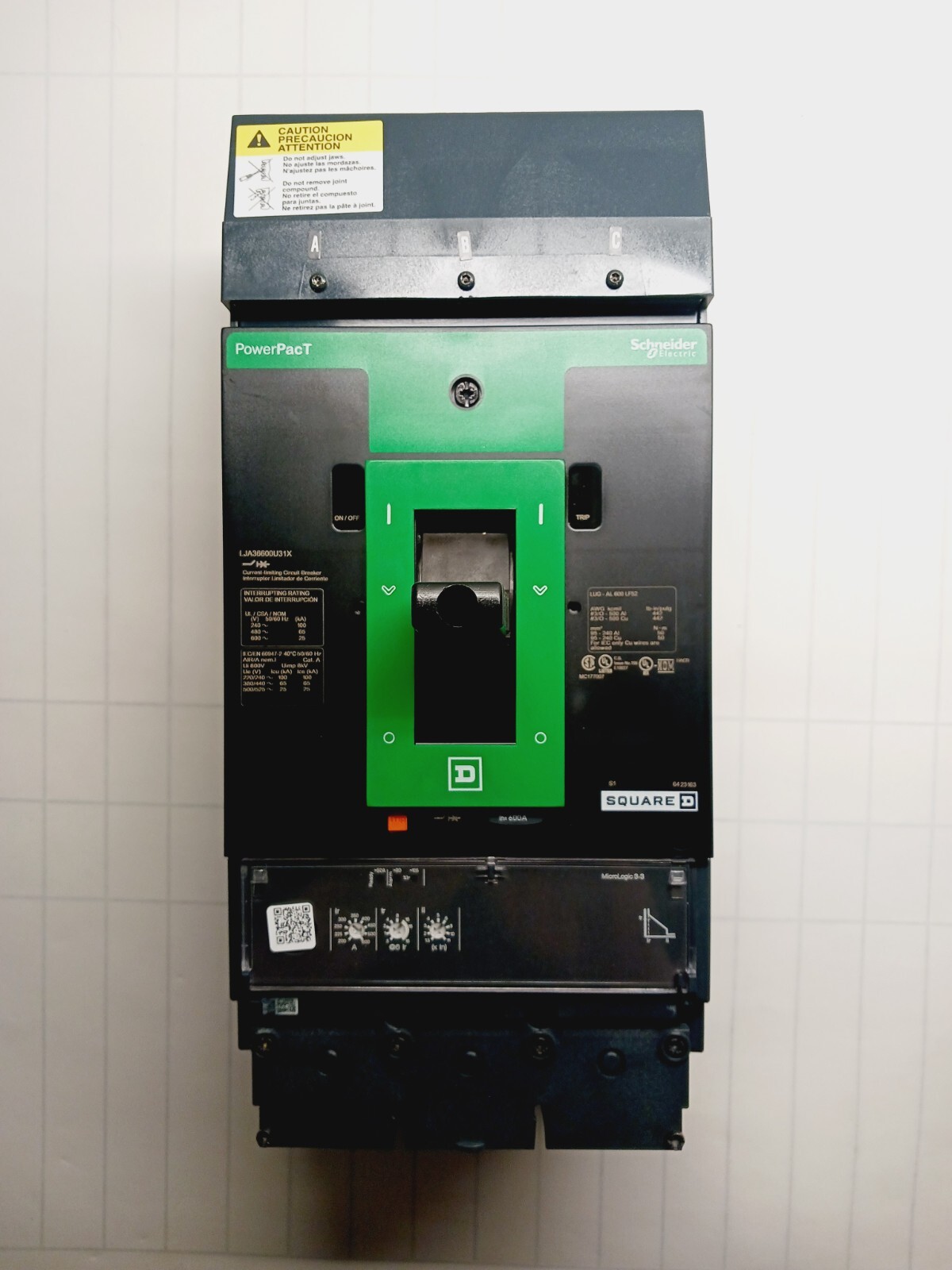 NEW SQUARE D POWERPACT 600 AMP I-LINE CIRCUIT BREAKER 600 VAC 3P ...