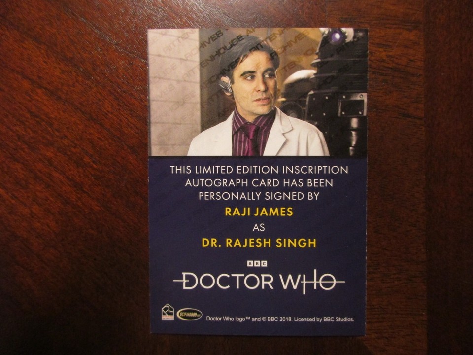 Doctor Who Series 1-4: Raji James as Dr. Rajesh Singh Inscription ...