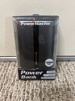 Powermaster Power Bank 12000mah LED Flashlight Dual USB Charger | eBay