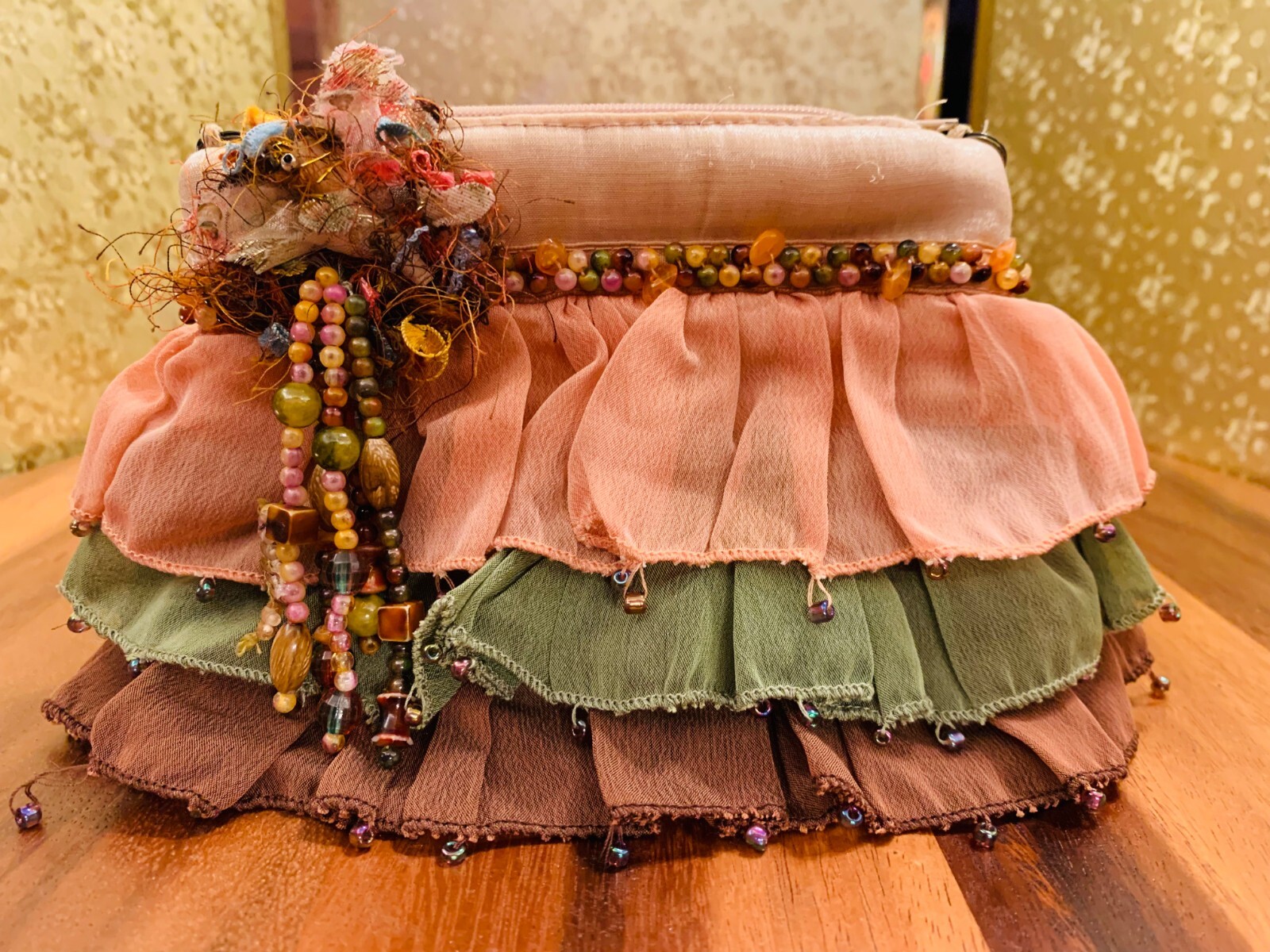 Authentic SIGNED Mary Frances Ruffles and Beads Flowe… - Gem