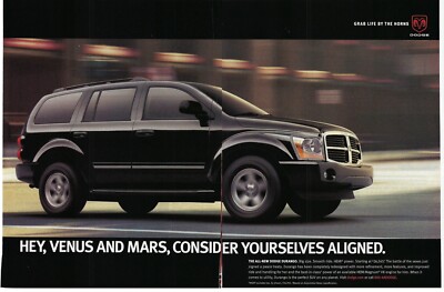 2004 Dodge Durango SUV Hemi Power Venus And Mars Aligned Retro Print Ad ...