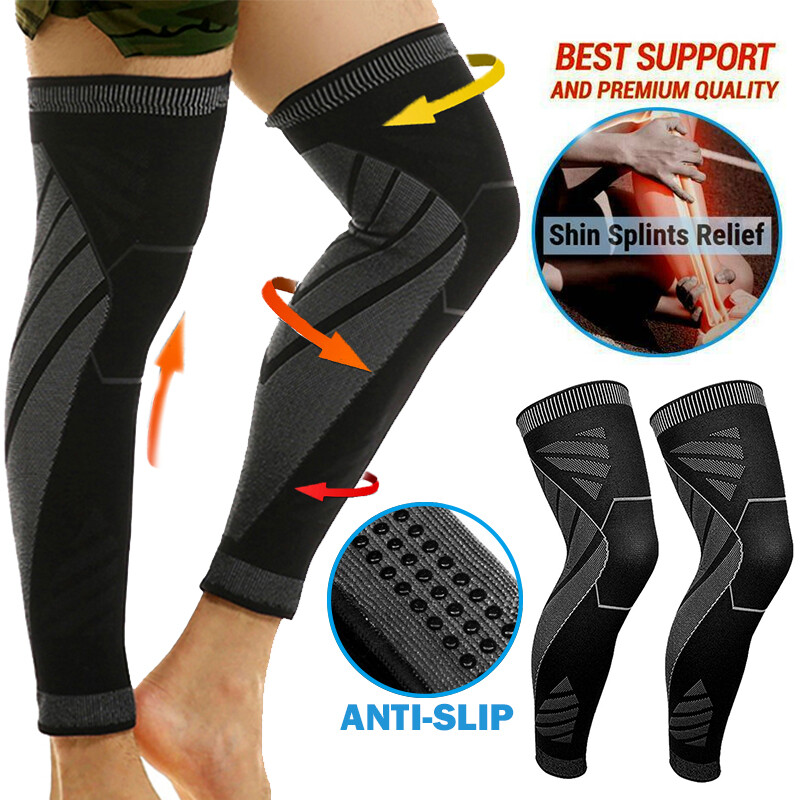 Leg Brace Thigh High Compression Sleeve Socks Calf Support Pain Relief ...