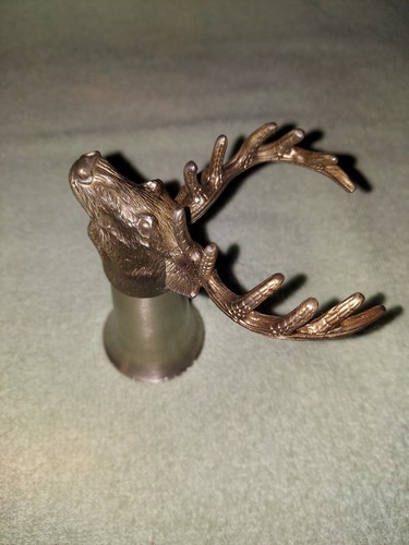 Vintage Jagermeister Stag Head Bronze Metal Liquor Topper | eBay