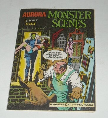 1971 AURORA MONSTER SCENES FRANKENSTEIN INSTRUCTION COMIC BOOKLET NEAL ...