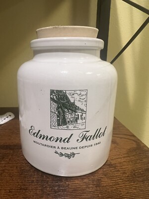 Edmond Fallot Pottery Mustard Jar Collectible Kitchen | eBay