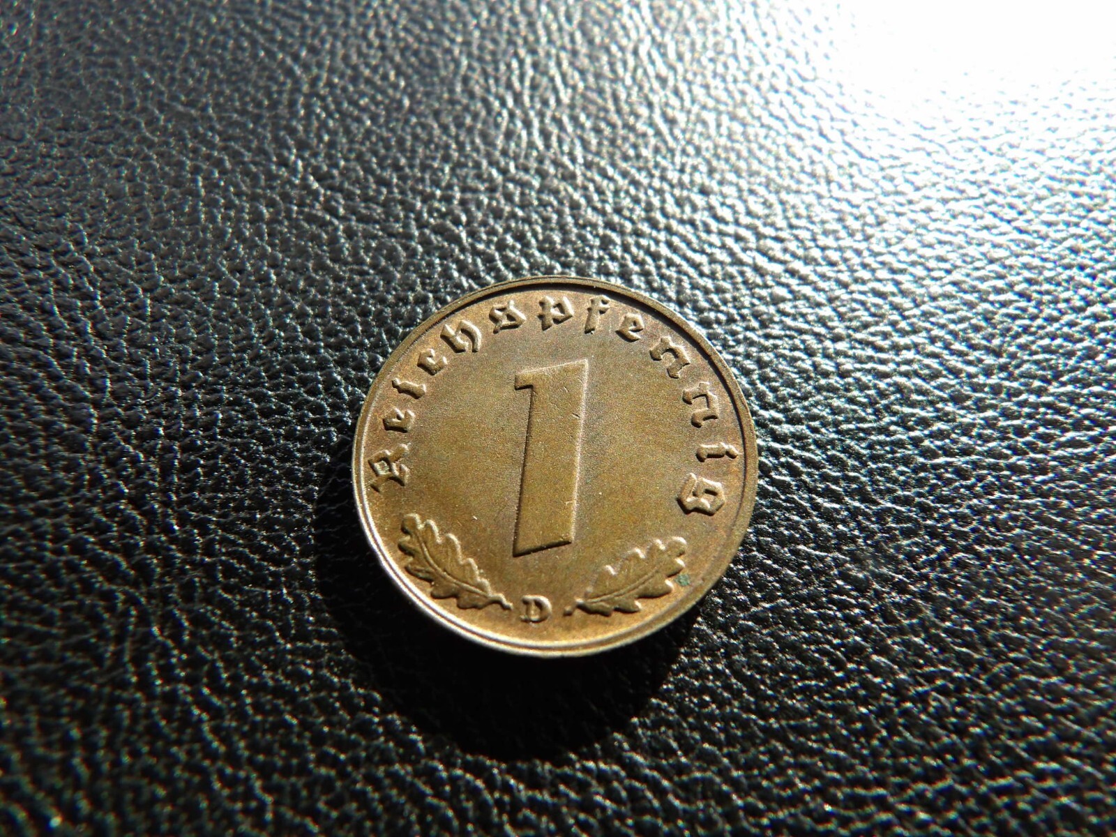 1 pfennig 1939 D Coin Rare Old WWII Antique Germany 3rd Reich SS Nazi ...