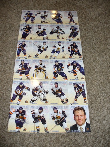 '03-04 ECHL Peoria Rivermen Hockey Card Set Team Uncut Sheet SPHL St ...