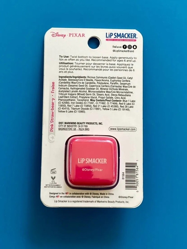 Lip Smacker Disney Pixar Cube Lip Balm, LOTSO [Pink Straw-Bear-Y] | eBay