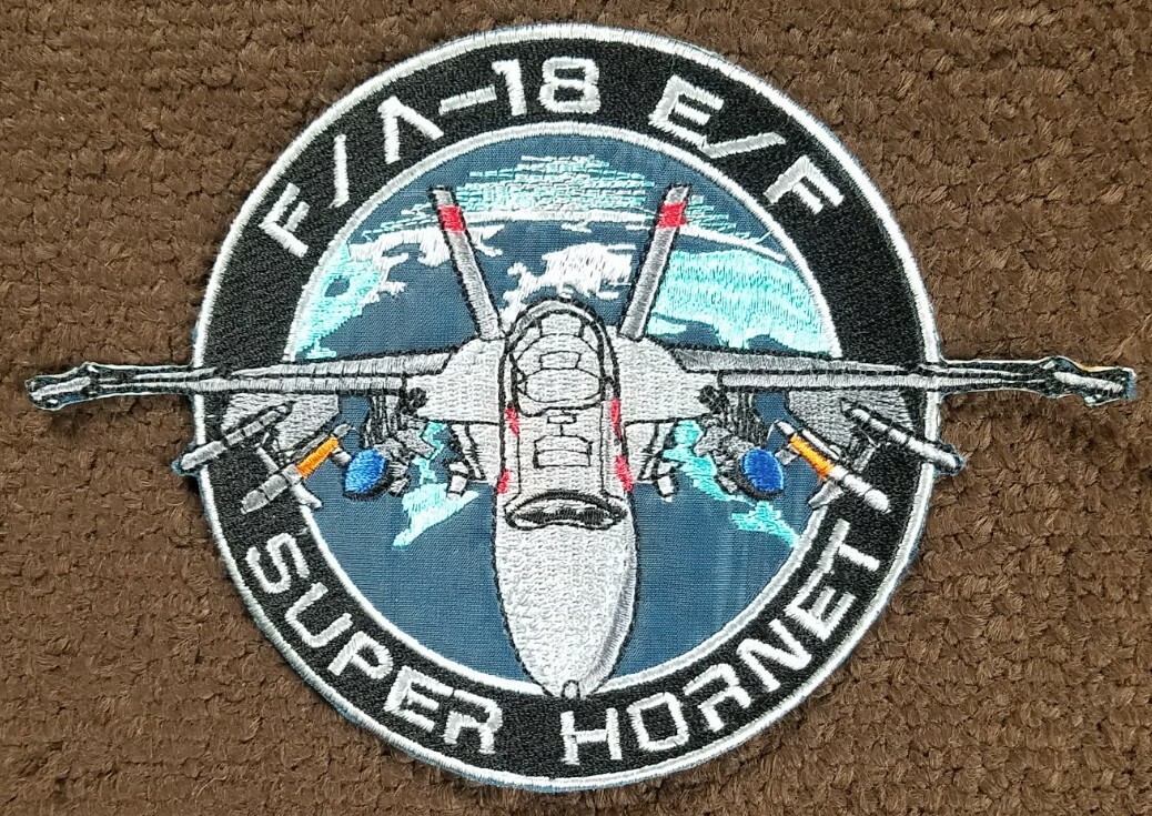 Boeing F/A-18 E/F Super Hornet United States Navy USN Embroidered Patch ...