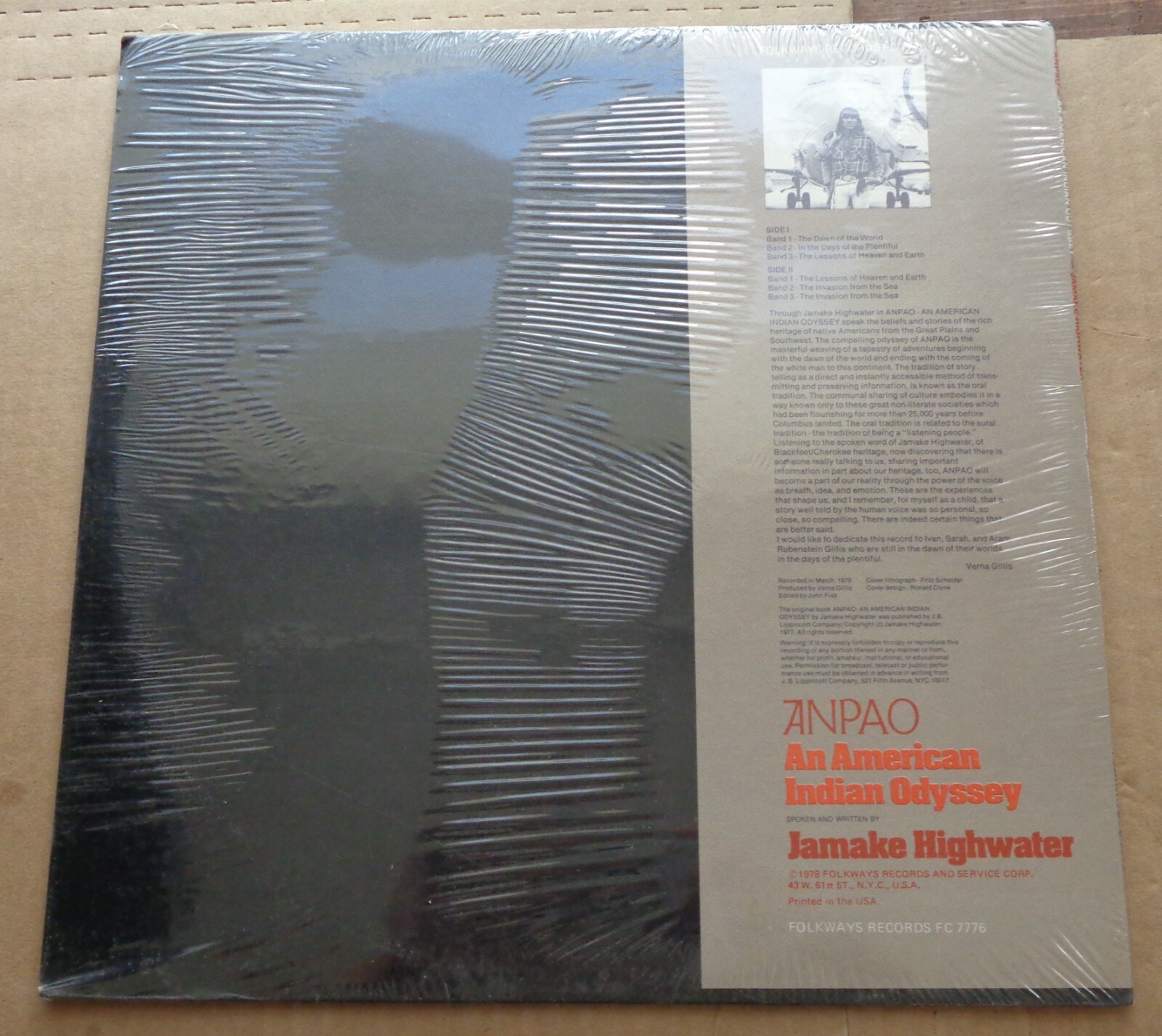 Jamake Highwater ANPAO - AN AMERICAN INDIAN ODYSSEY - Folkways FC 7776 ...