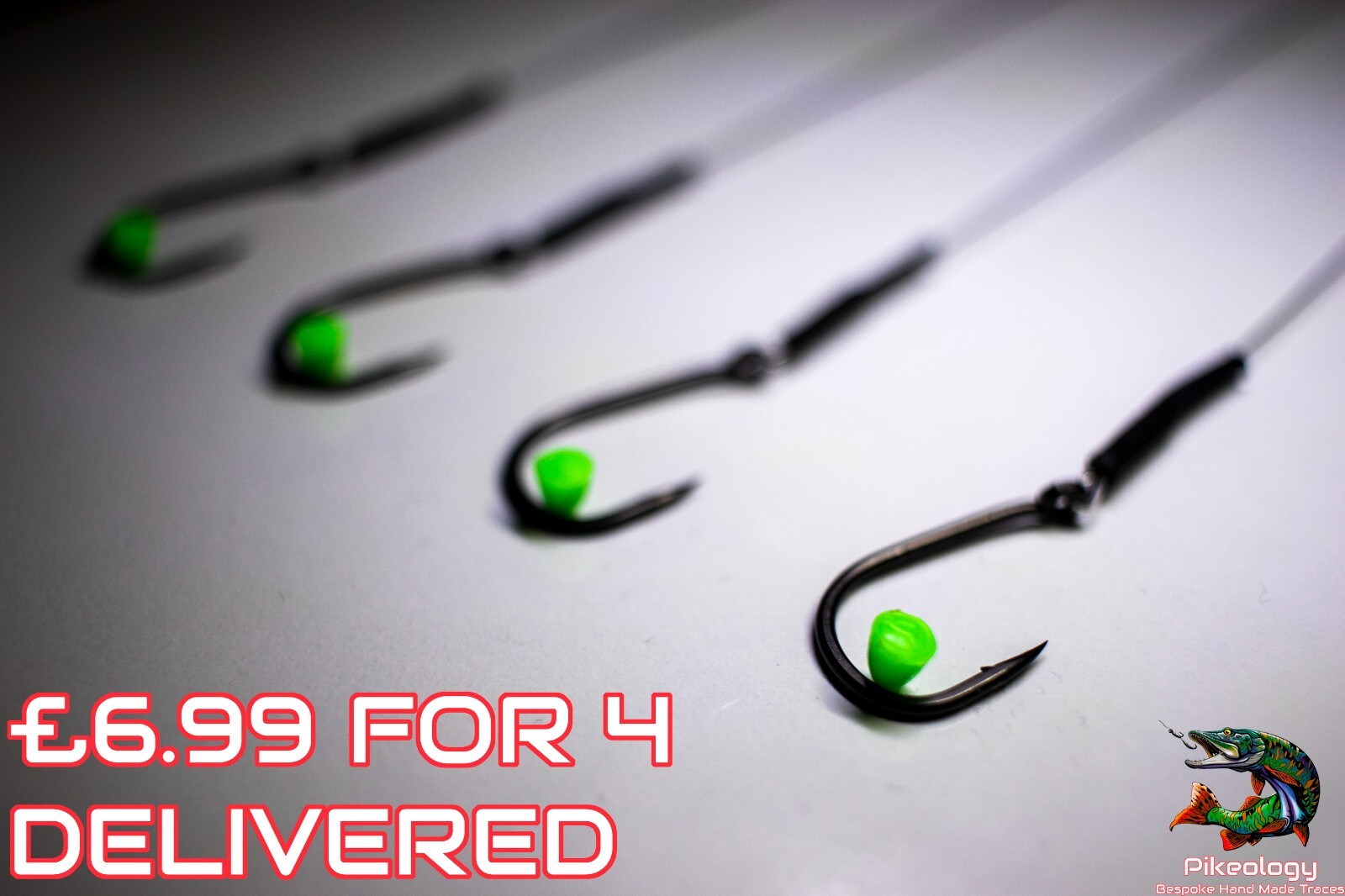 Zander Pike & Perch Single Carp Hook Predator Rig DeadBait Wire Trace ...