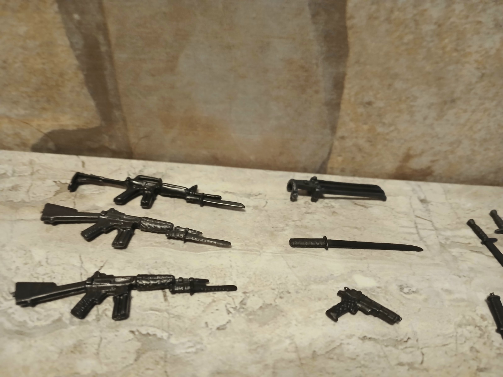 Black Major Weapons Lot 4 Guns 7 Knives Sword Claw GI Joe Steel Brigade ...