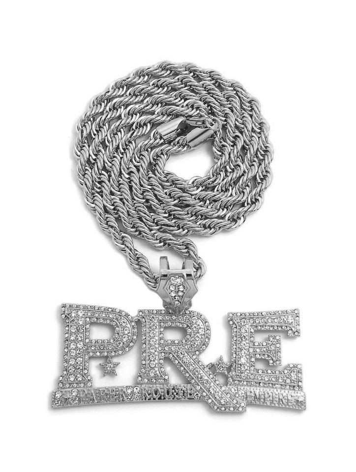 HIP HOP ICED CUBIC ZIRCONIA YOUNG DOLPH PRE PENDANT 6mm 30" ROPE CHAIN ...