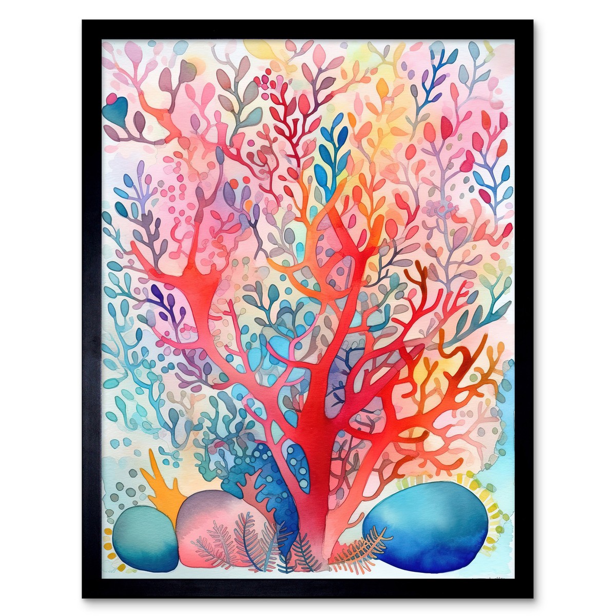 Coral Watercolor New Work: Sea Objects Watercolor Collection — Anna