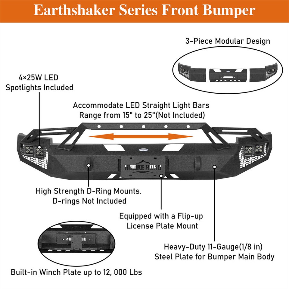 Steel Front Bumper for 2007-2013 Chevy Chevrolet Silverado 1500 2nd Gen ...