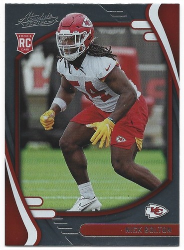 2021 Nick Bolton Panini Absolute Football RC Rookie Card #162 Kansas ...