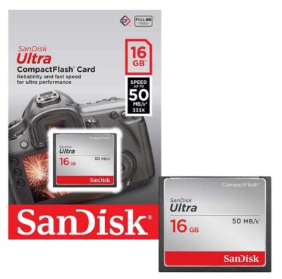 SanDisk Ultra Compact Flash 16 GB Memory Card up to 50 Mb/s 16gb - NEW ...