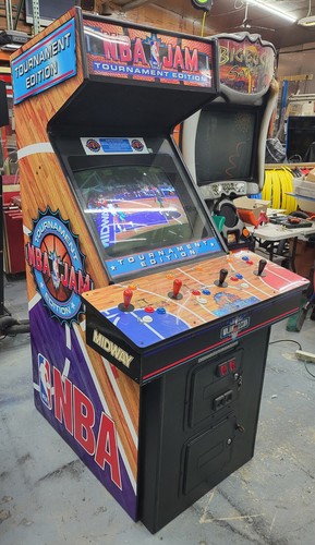 NBA JAM Tournament Full Size Sports 1-4 Player Arcade Video Game 25 ...