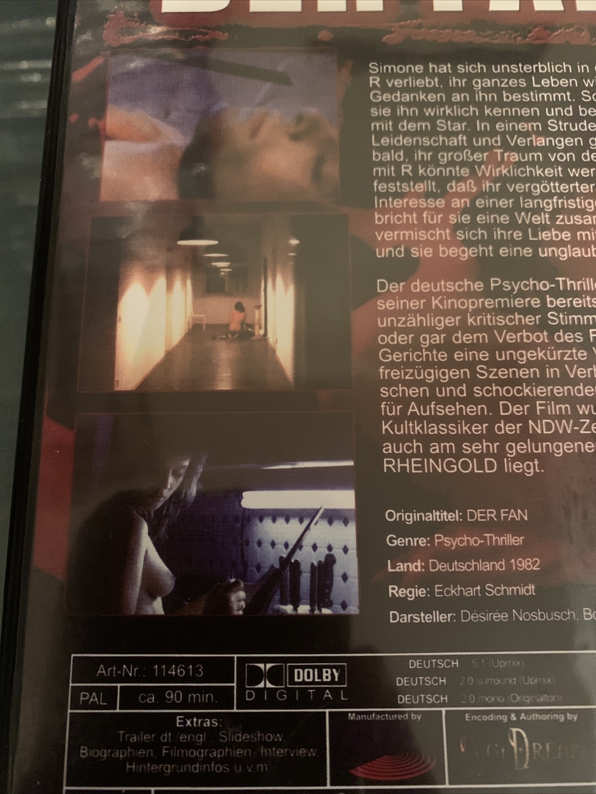 Desiree Nosbusch - Der Fan - Uncut - DVD - Deutsch - Rar - Erstauflage ...