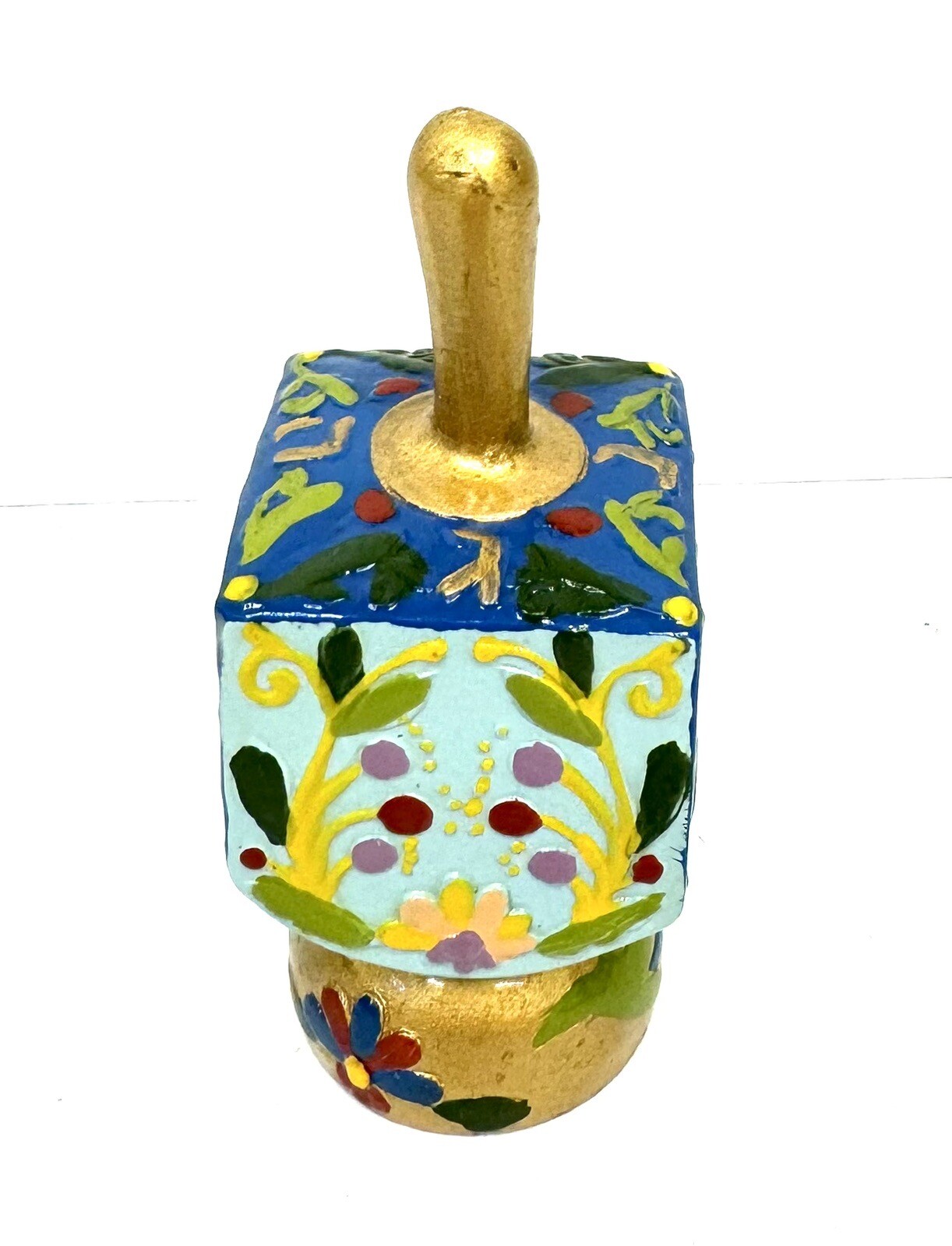 Yair Emanuel Ceramic Hanukkah Dreidel Flowers In Bloom Design Hand ...